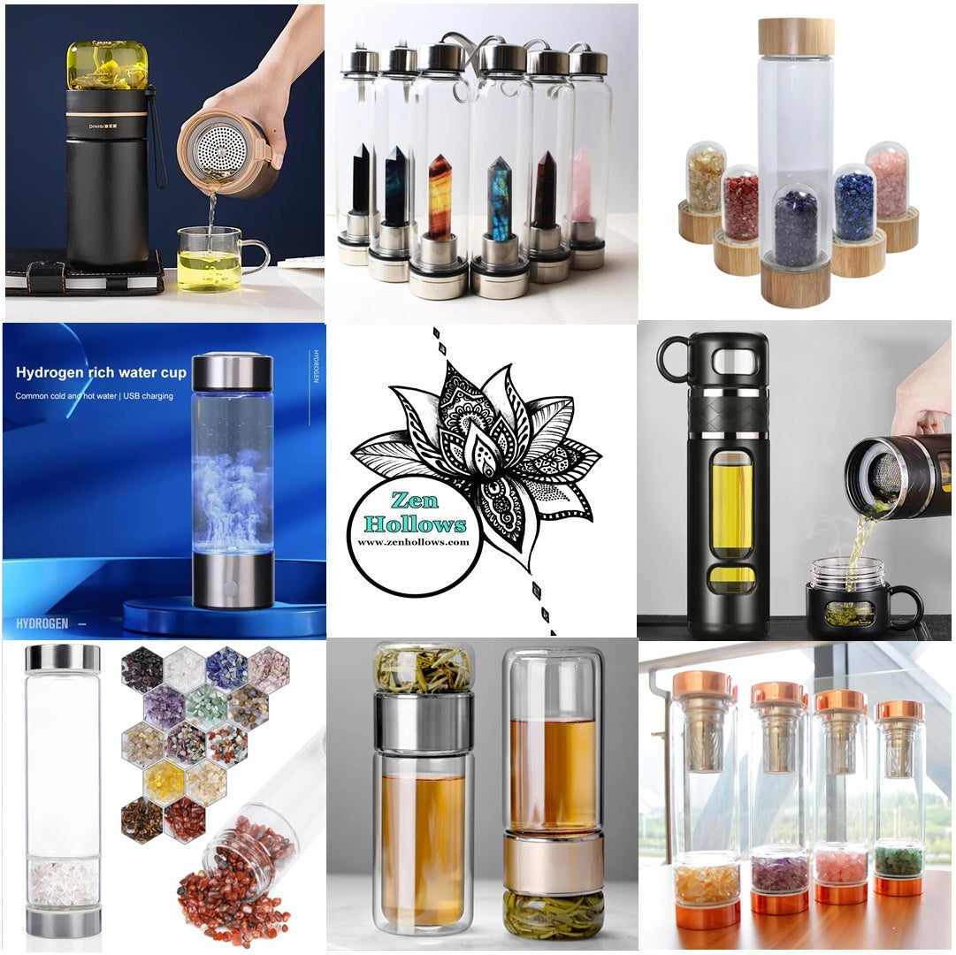 Gemstone and Tea Diffuser Bottles – Zen Hollows